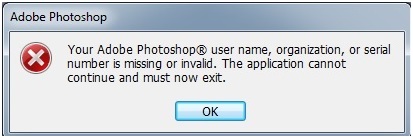 Missing Details Error on Launching Adobe Photoshop - Techyv.com